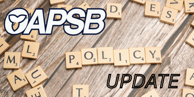 Policy Update - Ontario Association of Police Service Boards (OAPSB)